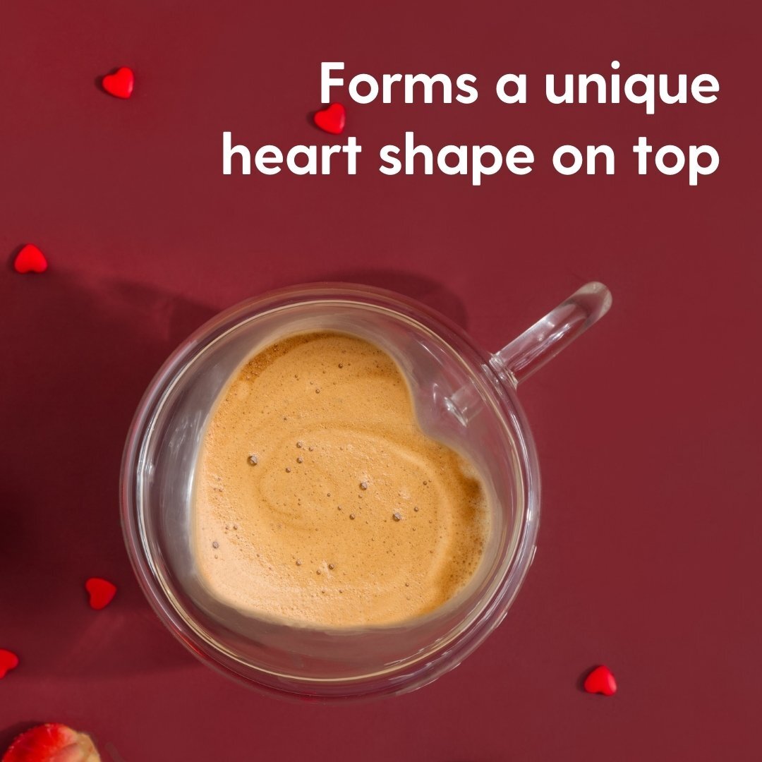 Buy Heart Shaped Glass mug and coffee combo Online in India – Country Bean