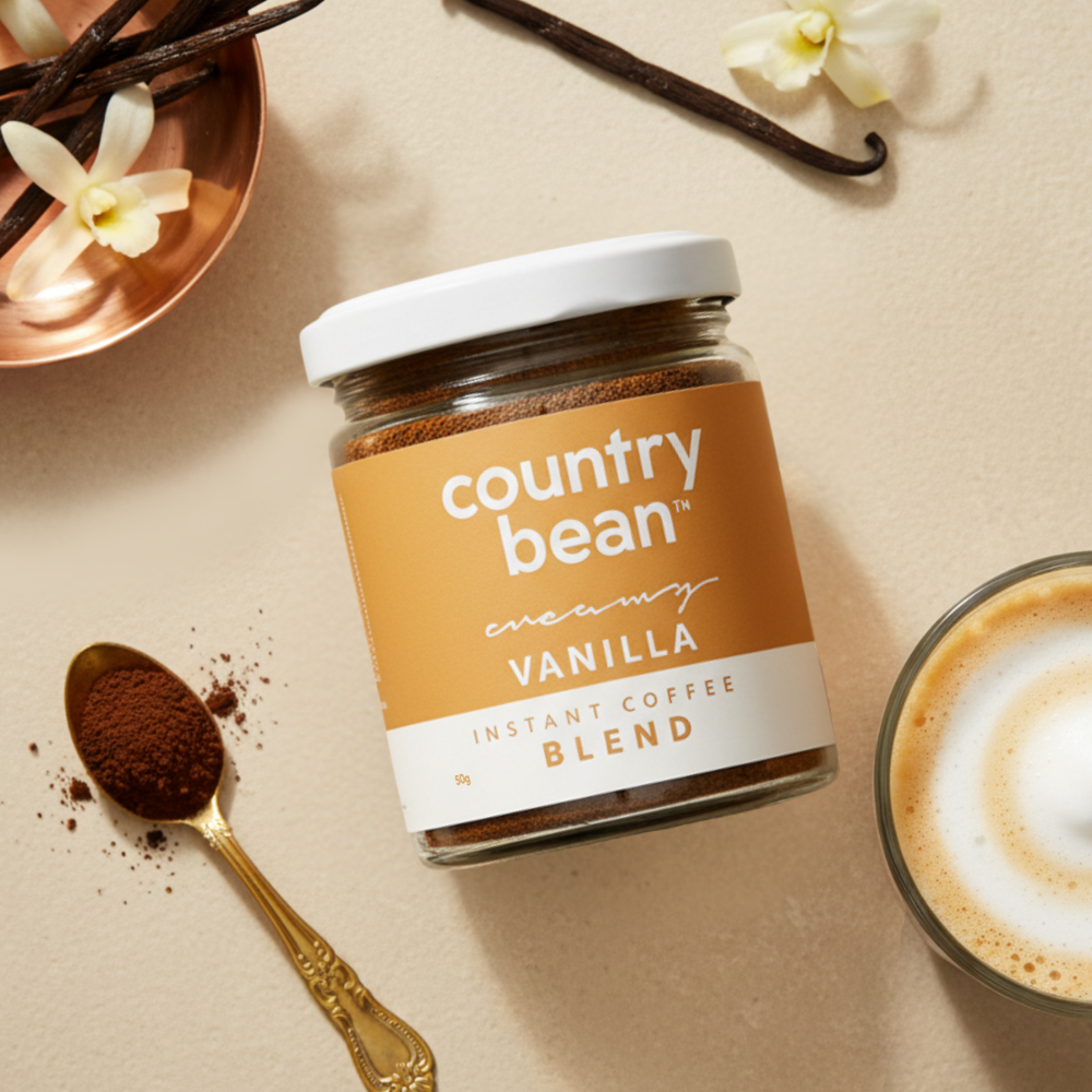 Buy Vanilla Instant Coffee Powder Online | Country Bean